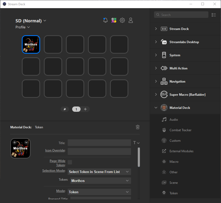 Actions - Material Deck Documentation